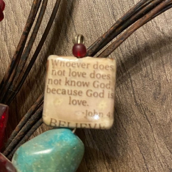Handmade | Art | Handmade Wire And Clay Bead With Bible Verses Cross ...